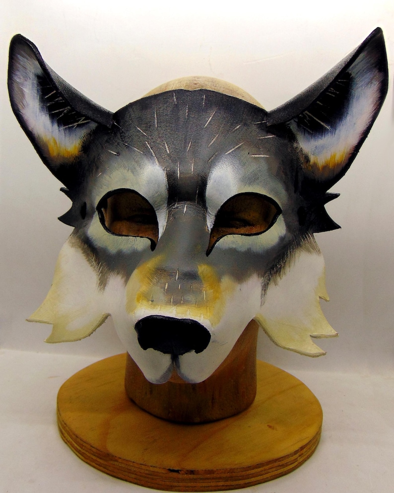 Leather Wolf Mask - Etsy