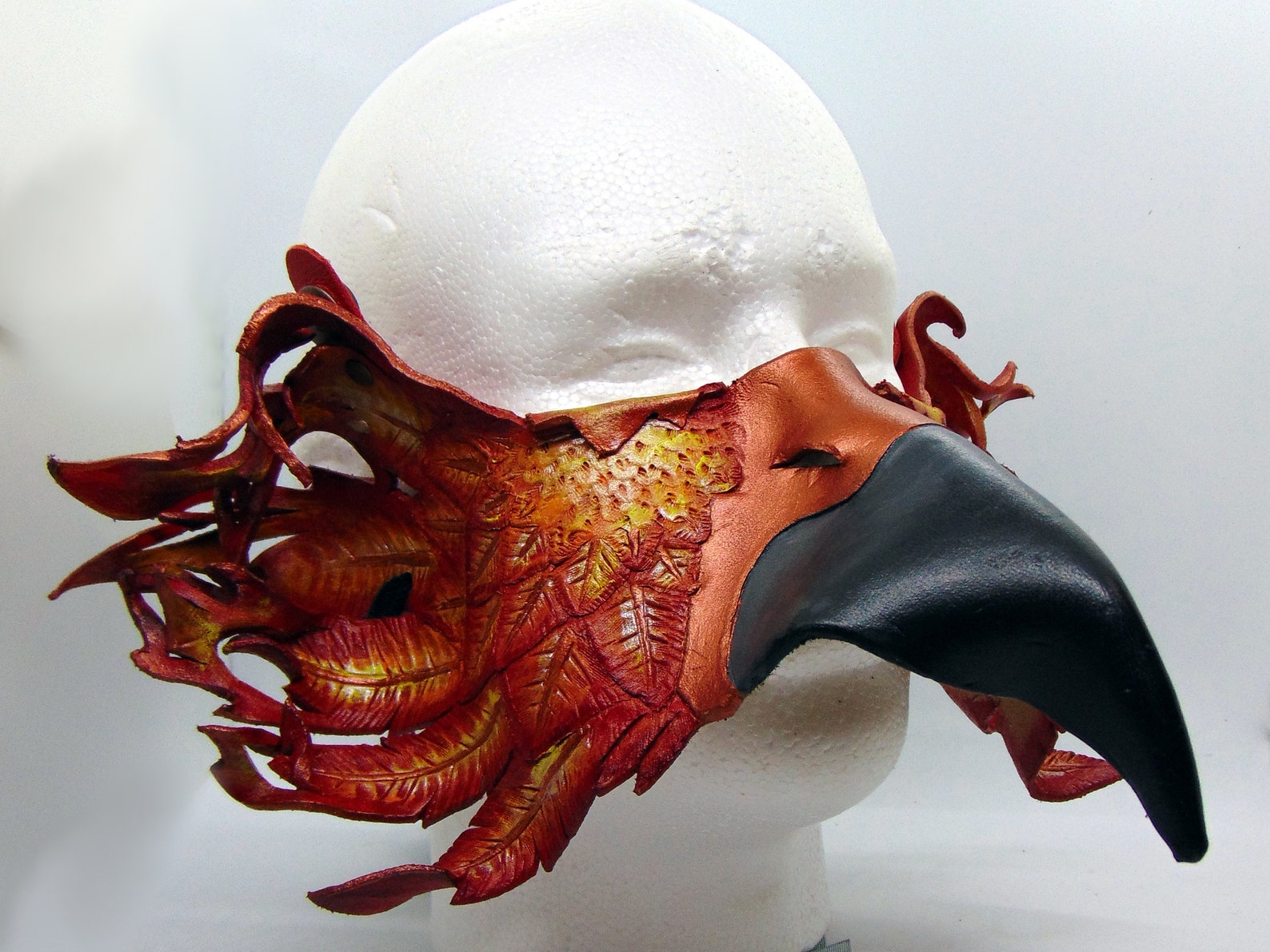Eyeglass Compatible Leather Phoenix Mask - Etsy
