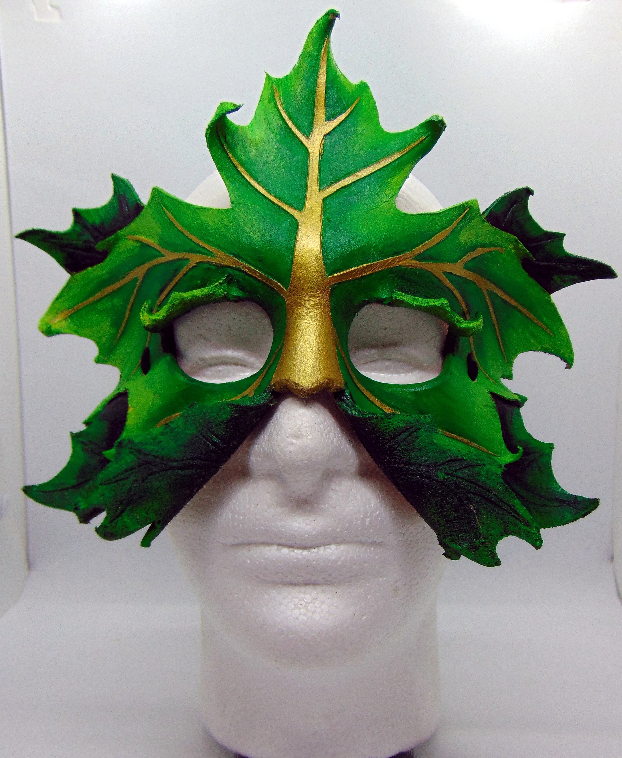 Leather greenman Mask | Etsy