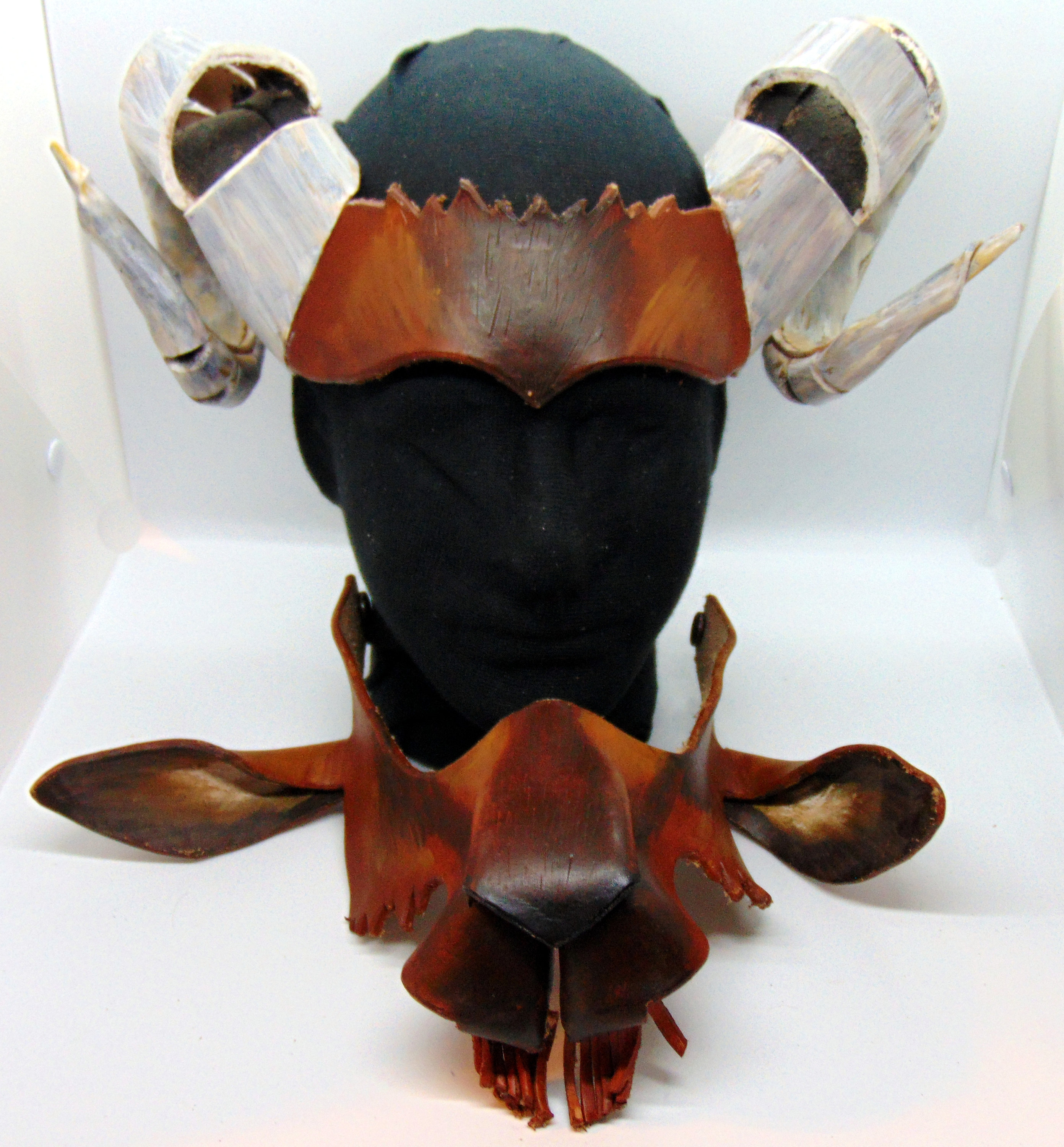 Eyeglass Compatible Leather Goat Mask | Etsy