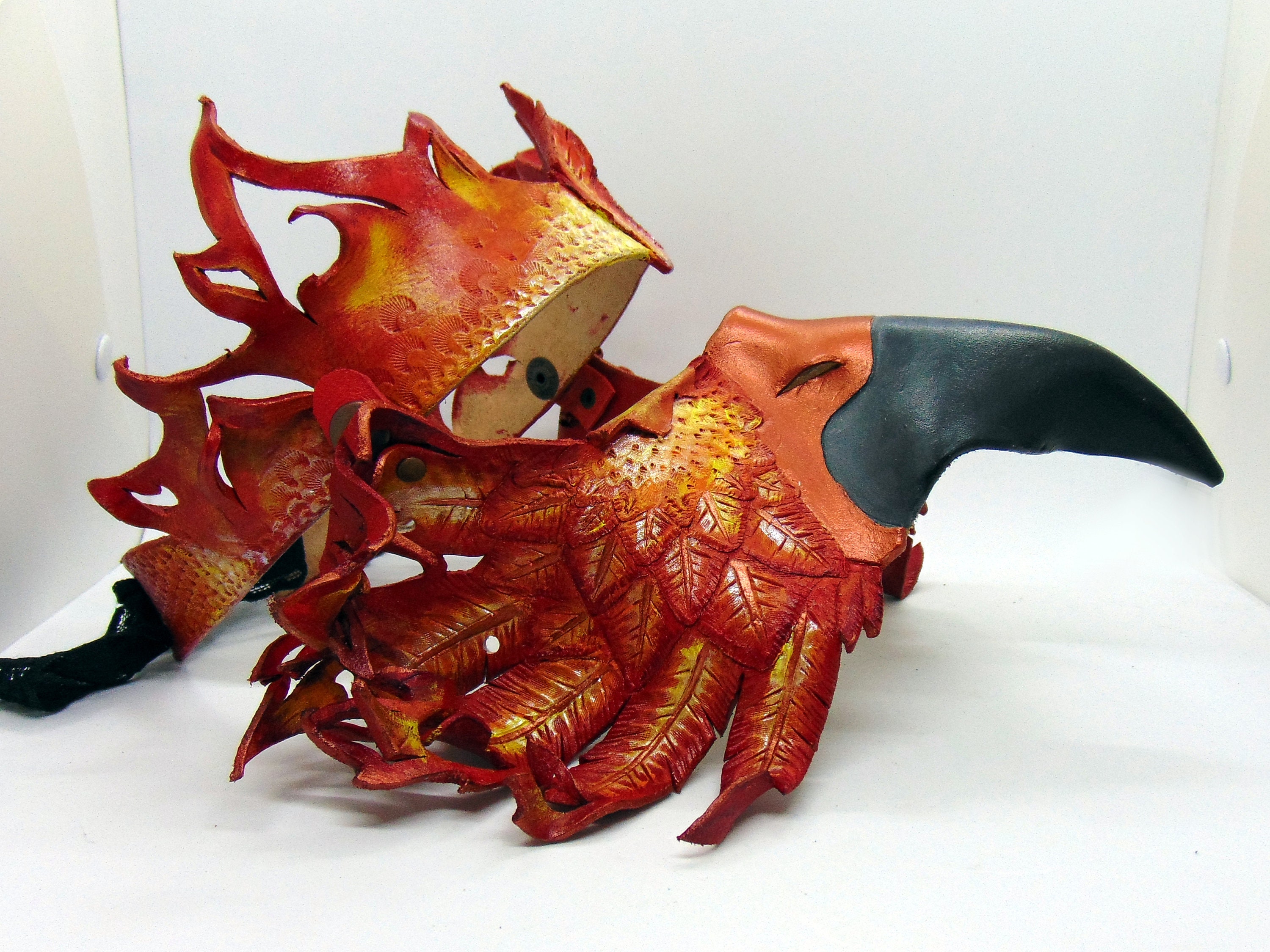 Eyeglass Compatible Leather Phoenix Mask | Etsy