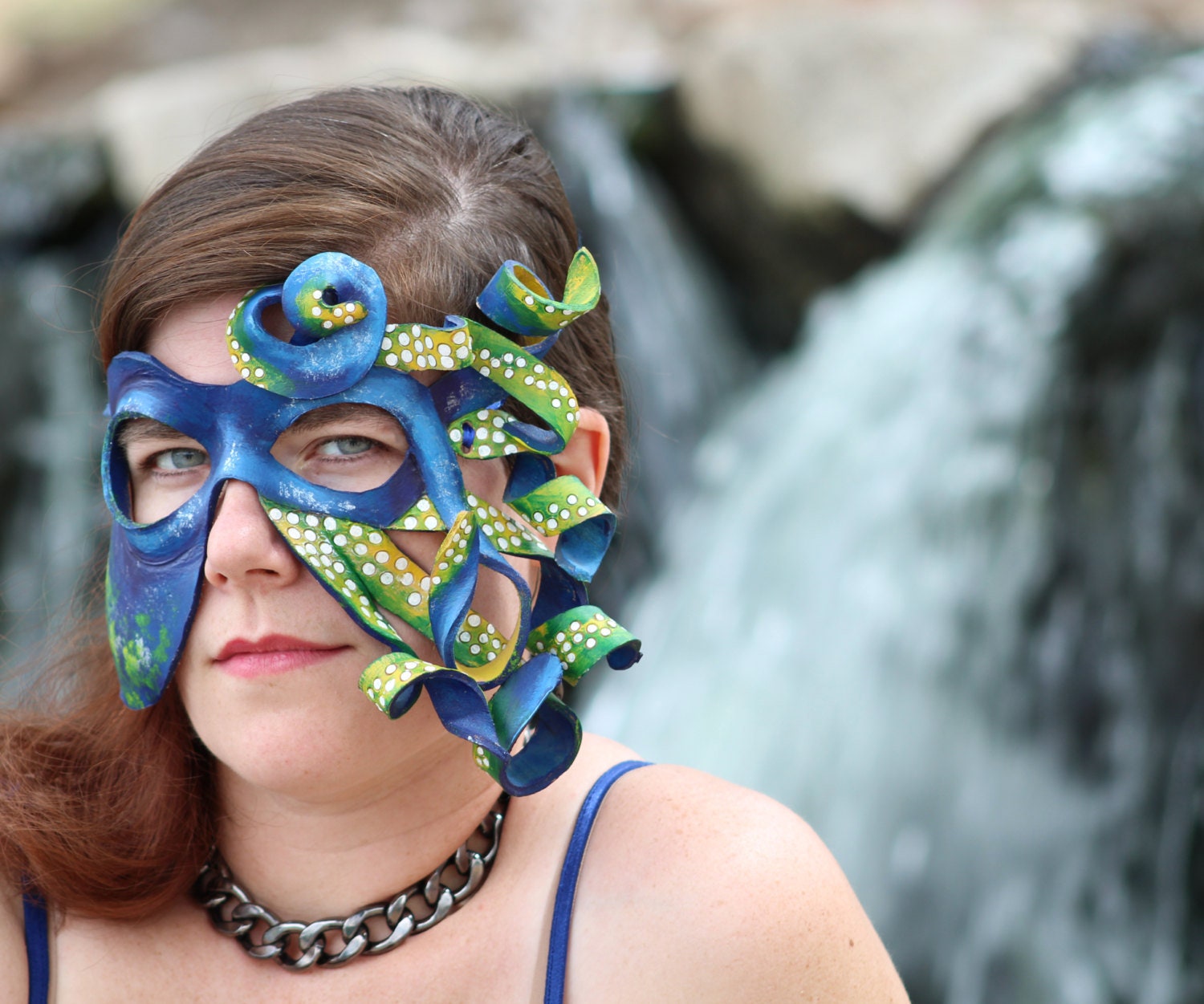 Leather Octopus Mask Asymmetrical Etsy