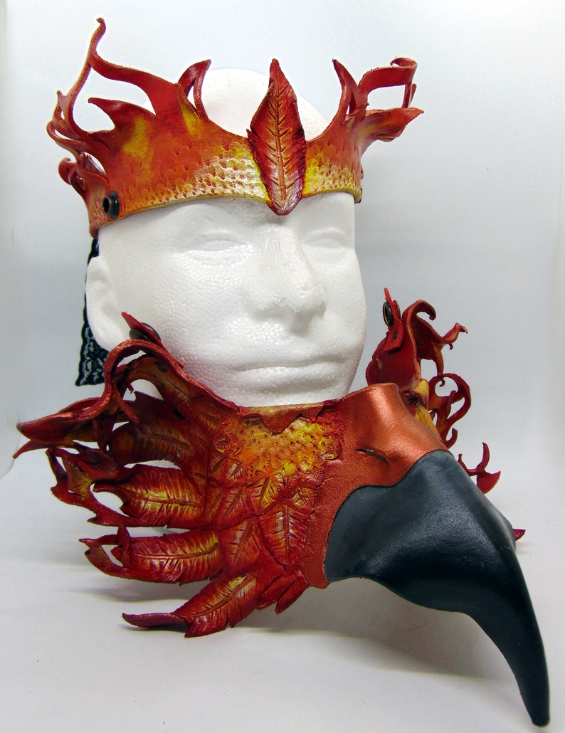 Eyeglass Compatible Leather Phoenix Mask - Etsy