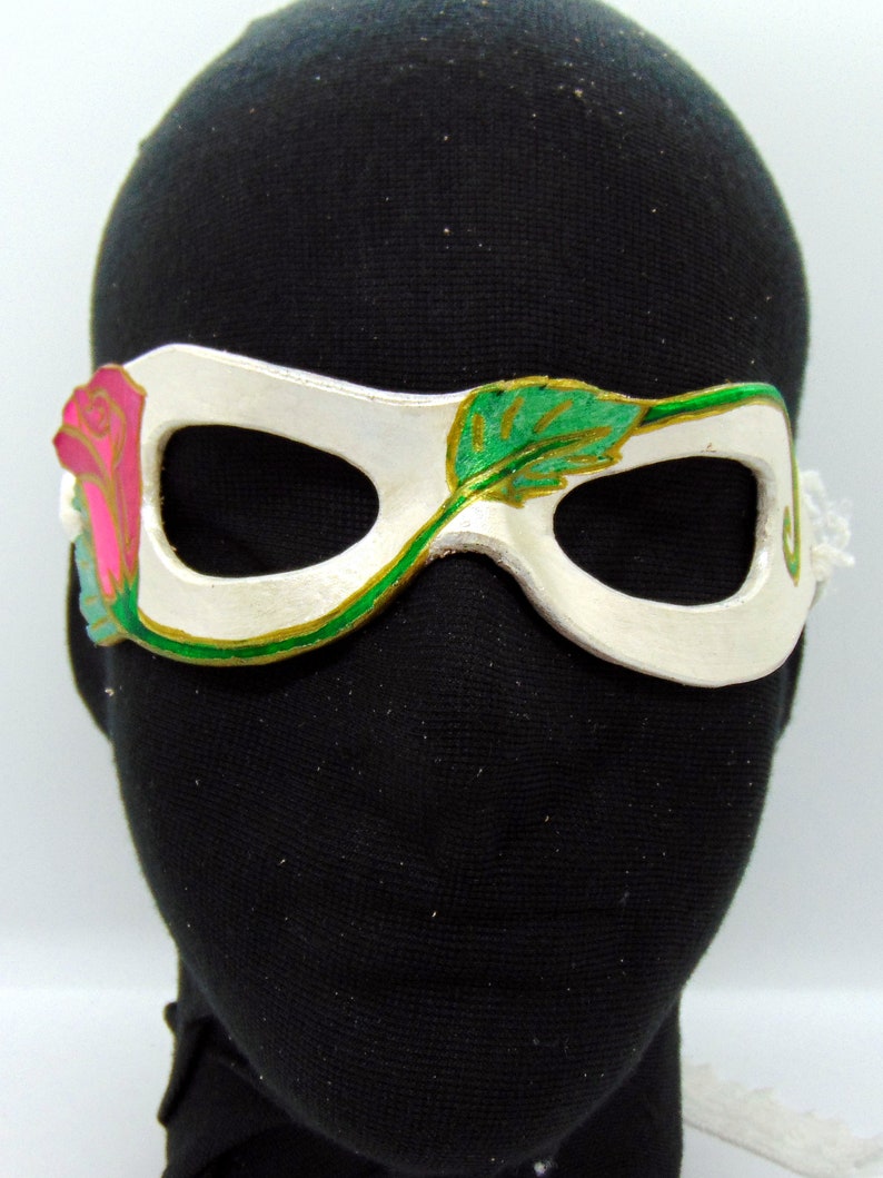 Leather Rose Domino Mask | Etsy