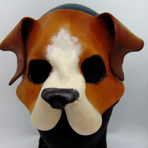 Handcrafted Leather Dog Mask. - Etsy