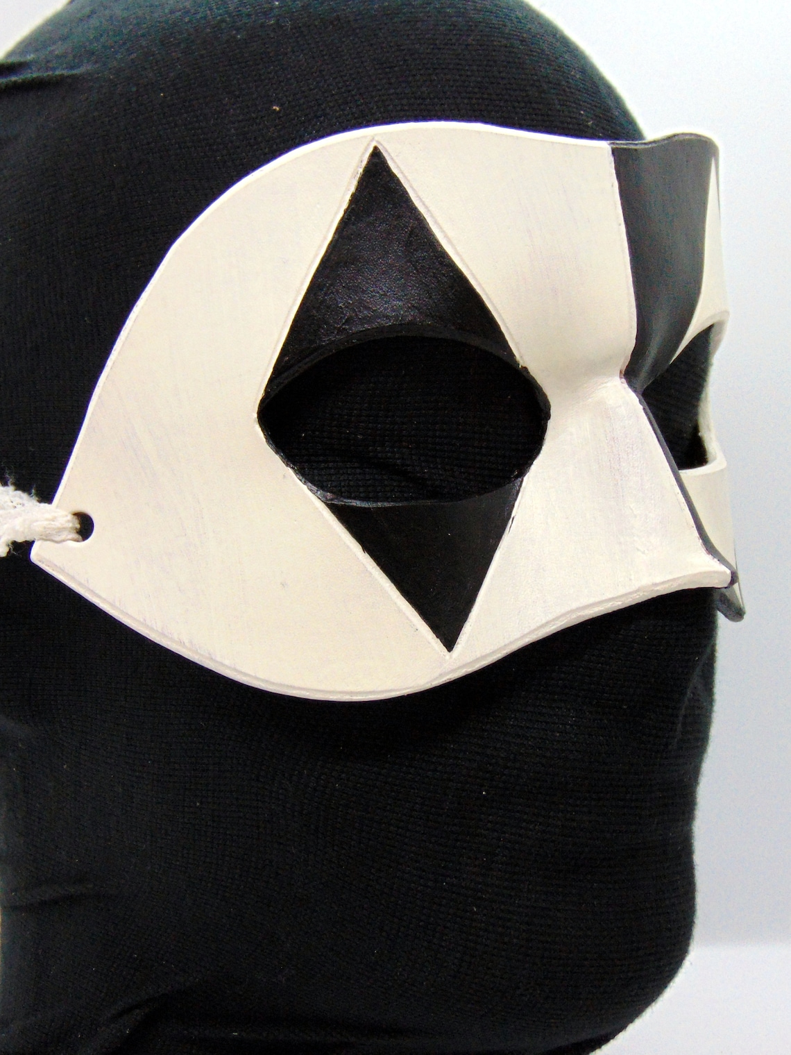 Leather Diamond Domino Mask - Etsy