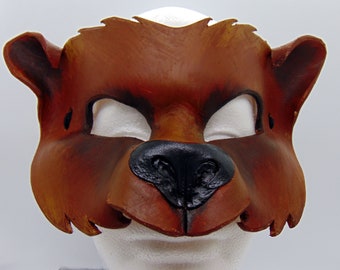 Leather Bear Mask - Etsy