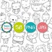 Cuties Clipart - Cute Animals Digital Stamp / Printable Cute Characters ...