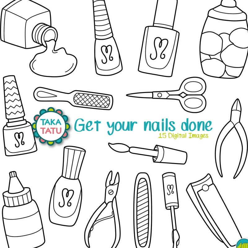 Manicure Clipart - Etsy
