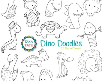 Dinosaur Digital Clipart / Cute Dinosaur Clip Art / Dinosaur Party ...