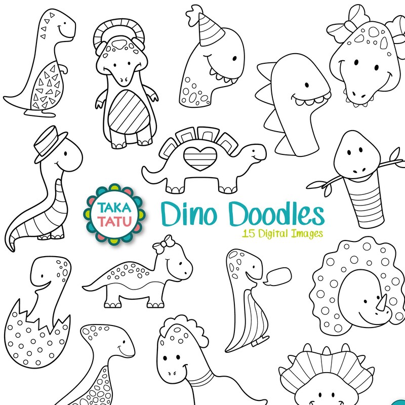 Dinosaur Clip Art - Etsy