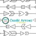 Doodle Arrows Digital Stamp - Doodle Arrows Clipart / Hand Drawn Arrows ...
