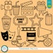 Movies Digital Stamp - Movies Clipart / Movie Night / Movie Clipart ...