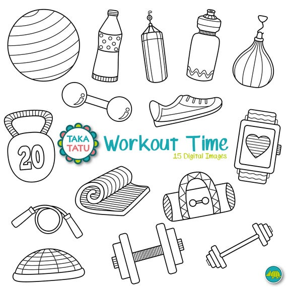 Exercise Clip Art Black And White