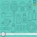 First Aid Kit Digital Stamp - First Aid Clipart / Medical Kit Clipart ...