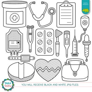 Medical Digital Stamp - Medical Clipart / Doctor Clipart / Health ...