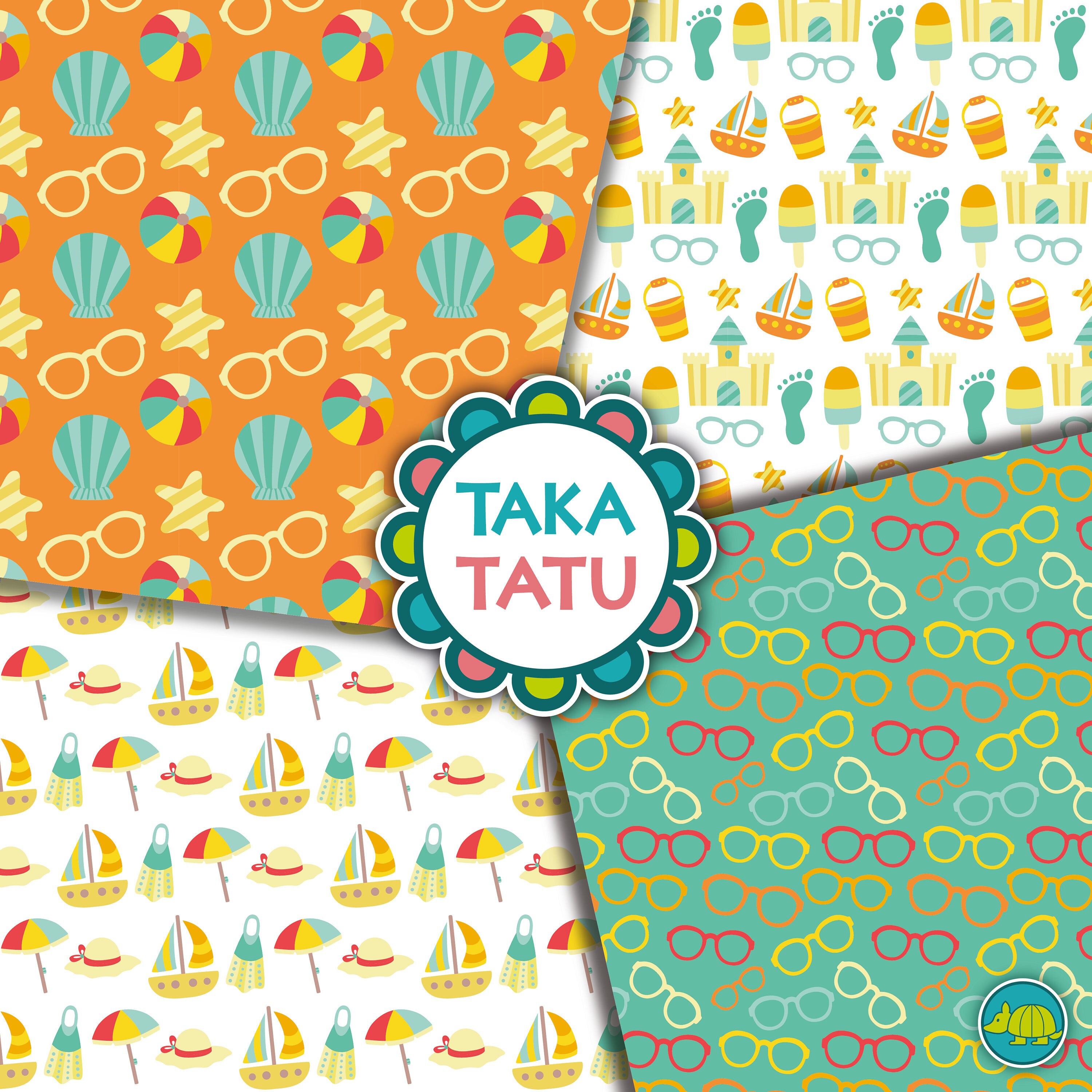 Summer Paper Pack Summer Background / Summer Party / Summer | Etsy