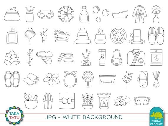 Spa Clip Art Black And White