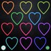 Neon Hearts Clipart - Neon Valentines Day Clipart / Neon Lights / Neon ...