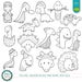 Dinosaur Digital Stamp Pack - Black and White Clipart / Dinosaur Clip ...