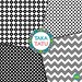 Black and White Digital Paper Pack Geometric Black and White ...