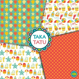 Summer Paper Pack - Summer Background / Summer Party / Summer Vacation ...