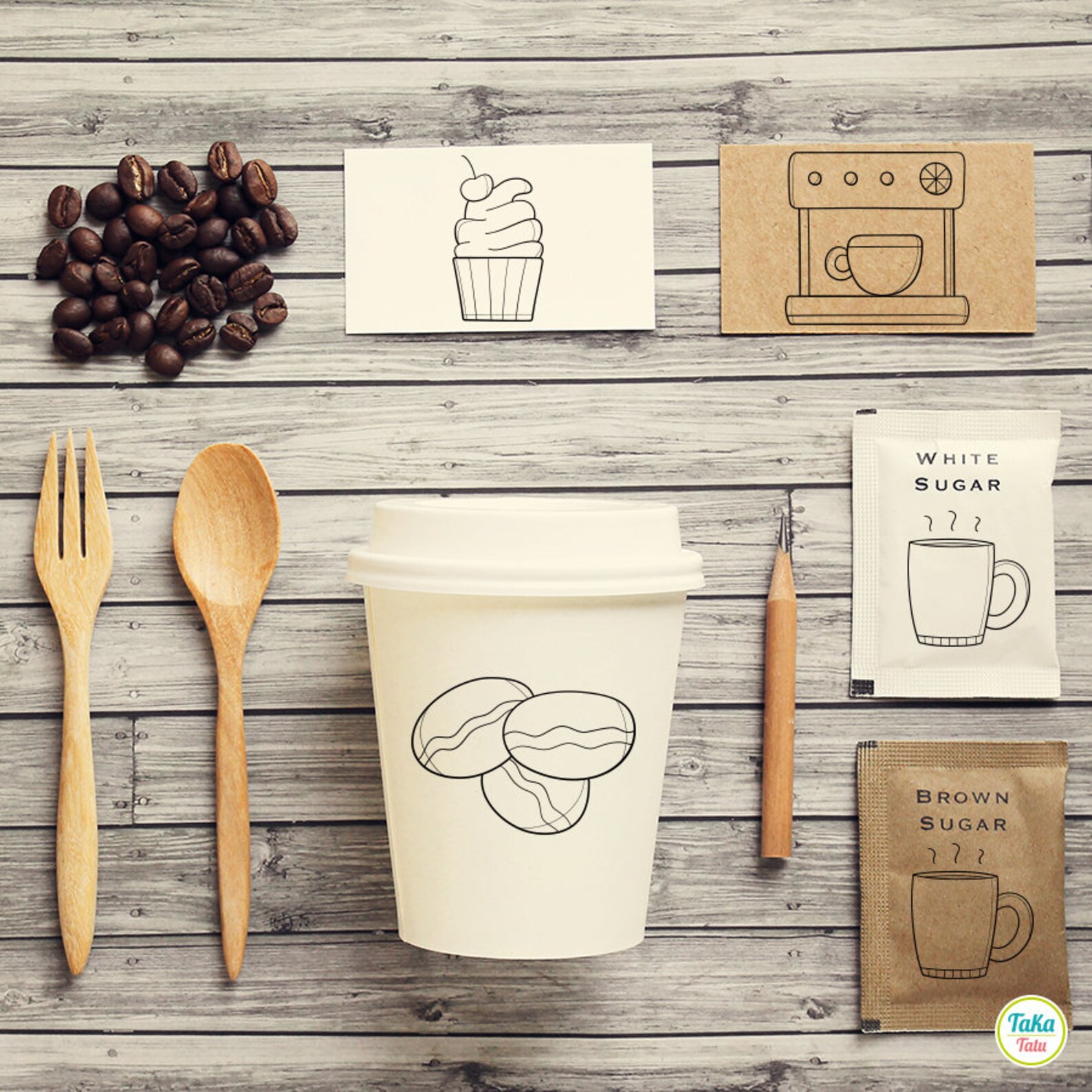 Coffee Shop Clipart Set Pastries and Coffee Printable / - Etsy