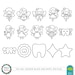 Tooth Fairy Black and White Clipart - Cute Tooth Fairy Doodle Line Art ...