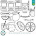 Lemonade Stand Digital Stamp - Lemonade Stamp Clipart / Lemon Clipart ...