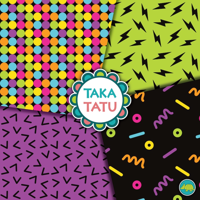 80s Fun Digital Paper 80s Paper / Eighties Digital Paper / | Etsy