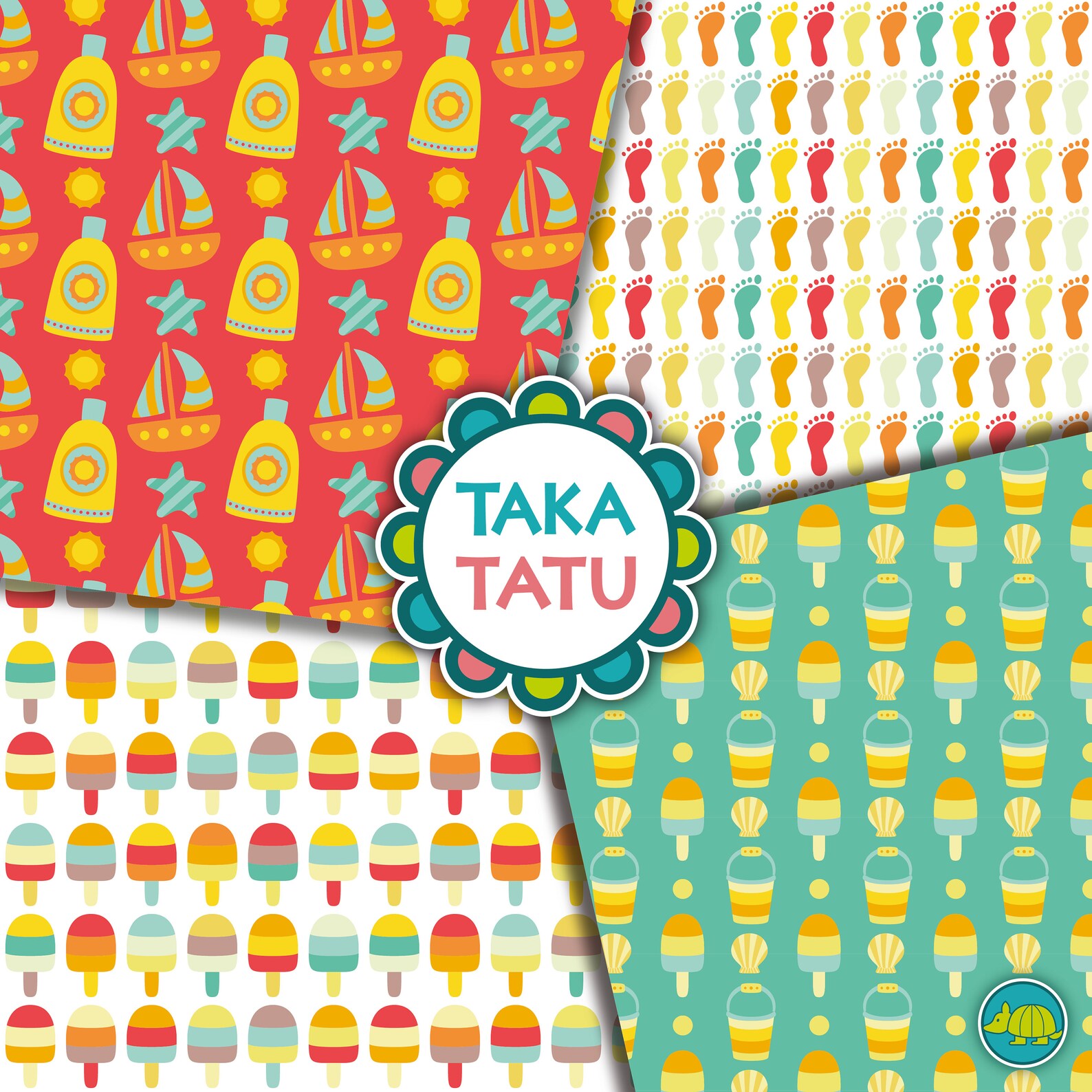 Summer Paper Pack Summer Background / Summer Party / Summer | Etsy