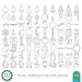 Christmas Doodles Clipart - - Black and White Christmas Line Art ...