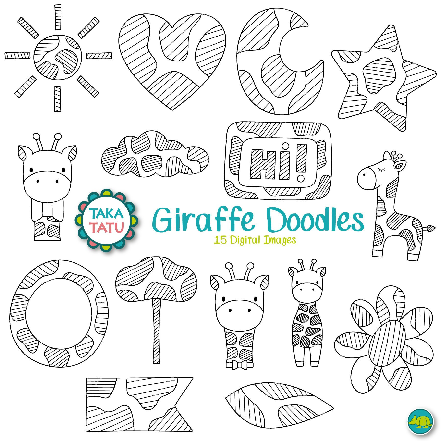 Cute Giraffe Doodles