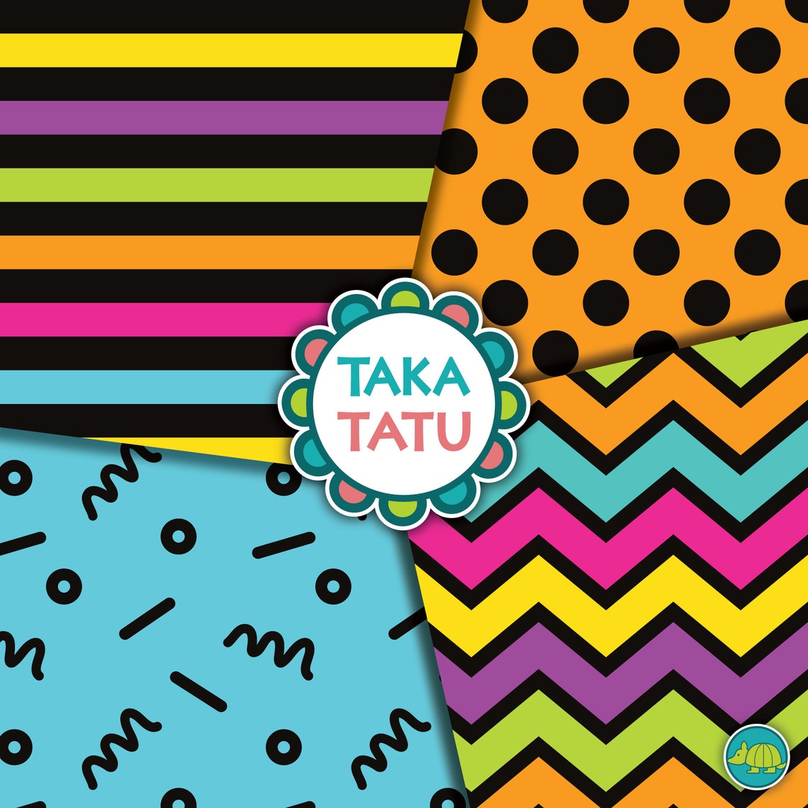 80s Fun Digital Paper 80s Paper / Eighties Digital Paper / | Etsy