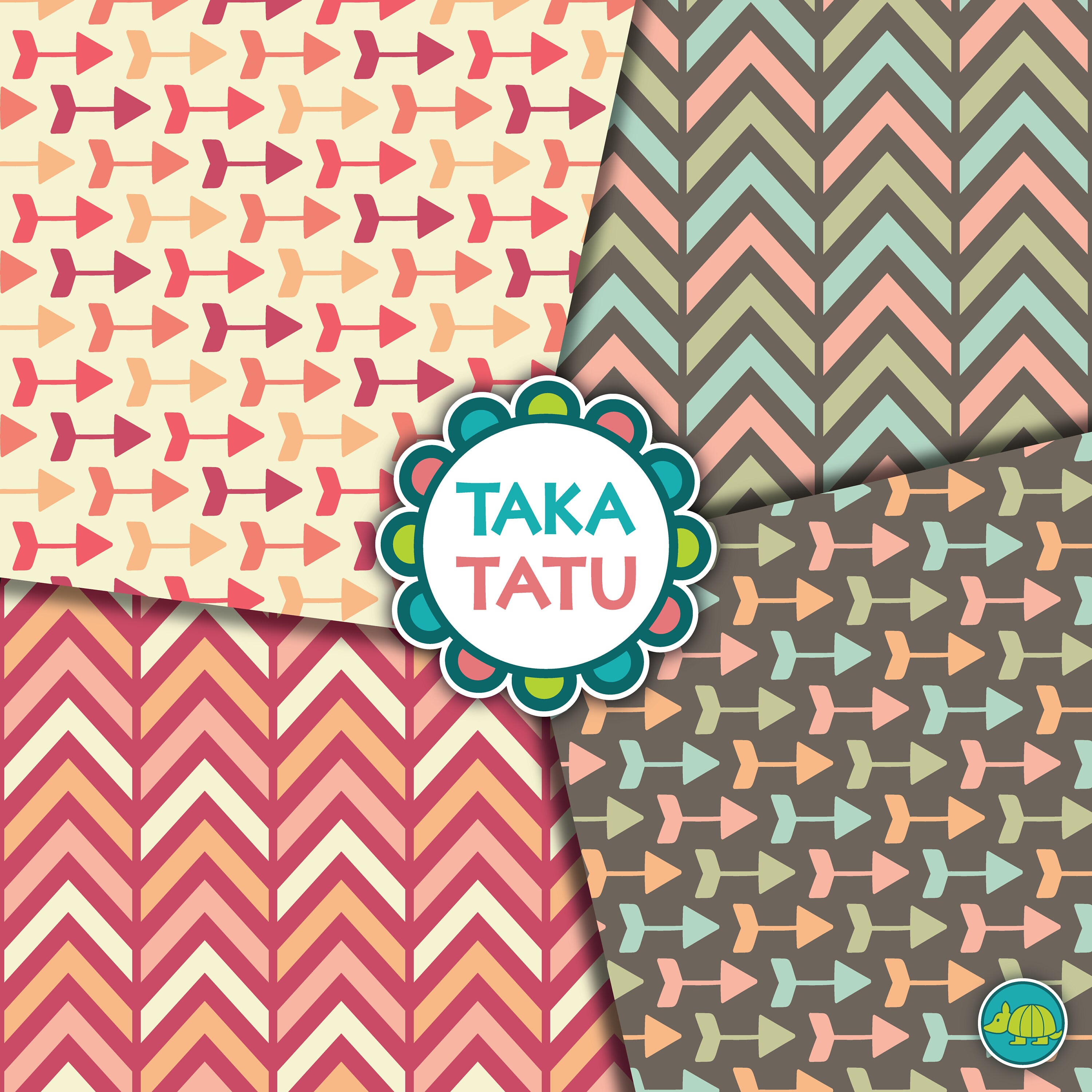 Tribal Arrows Digital Paper Tribal Arrow Pattern / Arrow | Etsy