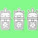 Bubble Tea Animals Digital Stamp - Hand Drawn Cute Boba Tea Clipart ...