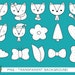 Fox Digital Stamp Fox Clipart / Hand Drawn Black and White Fox ...