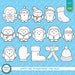 Winter Penguins Digital Stamp - Penguins Clipart / Winter Clipart ...
