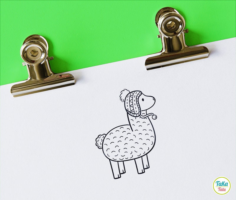 Llama Stamps Llama Clipart / Llama Digital Stamp / Llama - Etsy