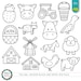 Farm Digital Stamp Farm Clipart / Farm Line Art / (Instant Download) - Etsy