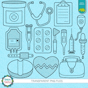 Medical Digital Stamp - Medical Clipart / Doctor Clipart / Health ...