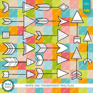 Doodle Arrows Digital Stamp - Doodle Arrows Clipart / Hand Drawn Arrows ...