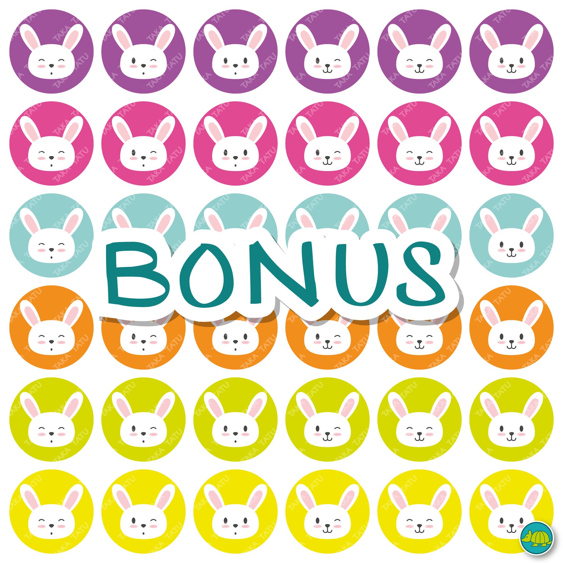 Easter Bunny Clipart Bunny Doodles Digital Stamp / Easter | Etsy