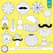 Fiesta Doodles Digital Stamp Pack - Black and White Clipart / Mexican ...