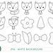 Fox Digital Stamp - Fox Clipart / Hand Drawn Black and White Fox ...