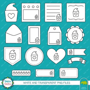 Cupcake Bullet Journal Digital Stamp - Black and White Line Art Cute ...