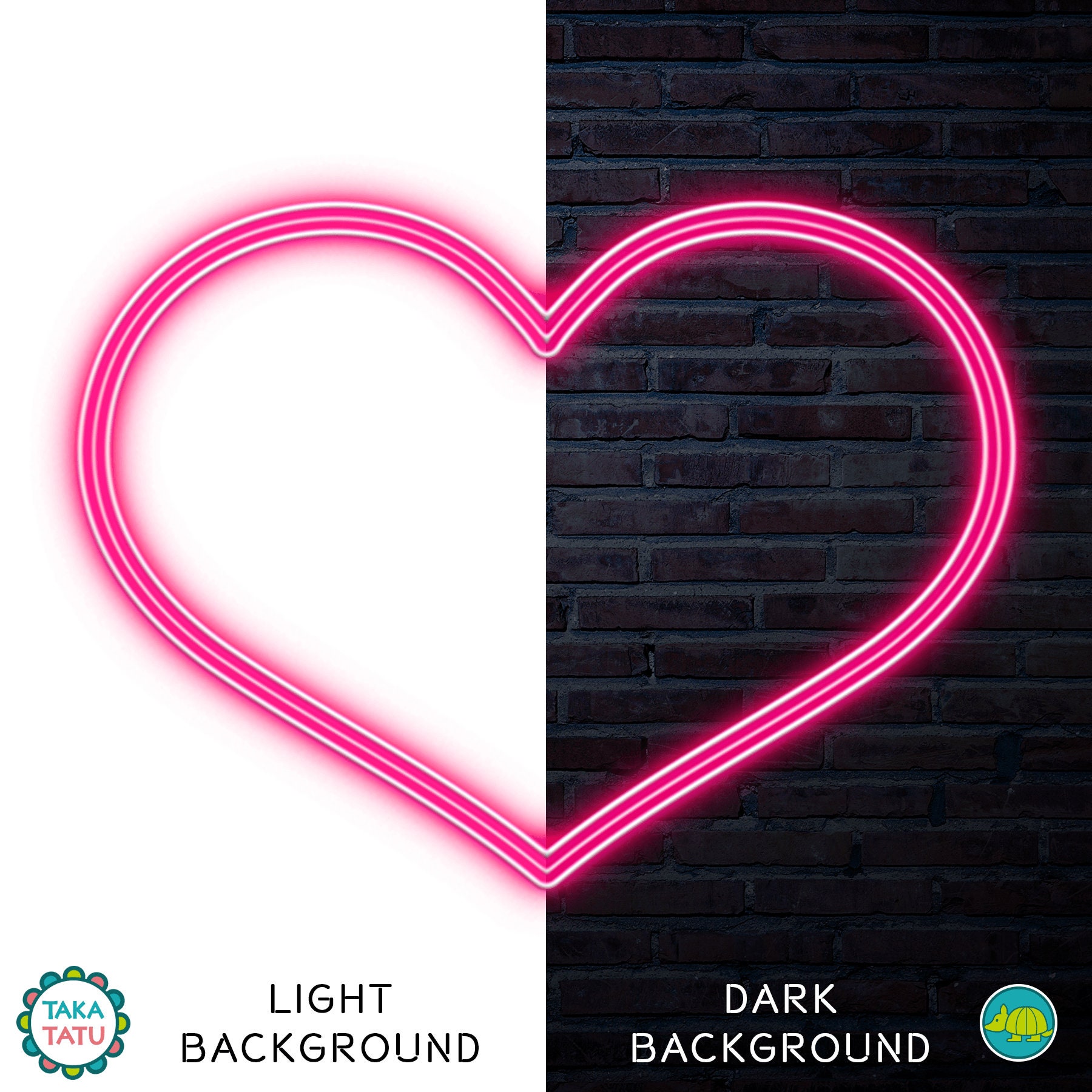 Neon Hearts Clipart Neon Valentines Day Clipart / Neon - Etsy