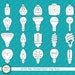 Light Bulb Digital Stamp - Light Bulb Clipart / Lightbulb Clipart ...