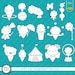 Cotton Candy Circus Clipart - Kawaii Carnival Doodles Clipart / Black ...