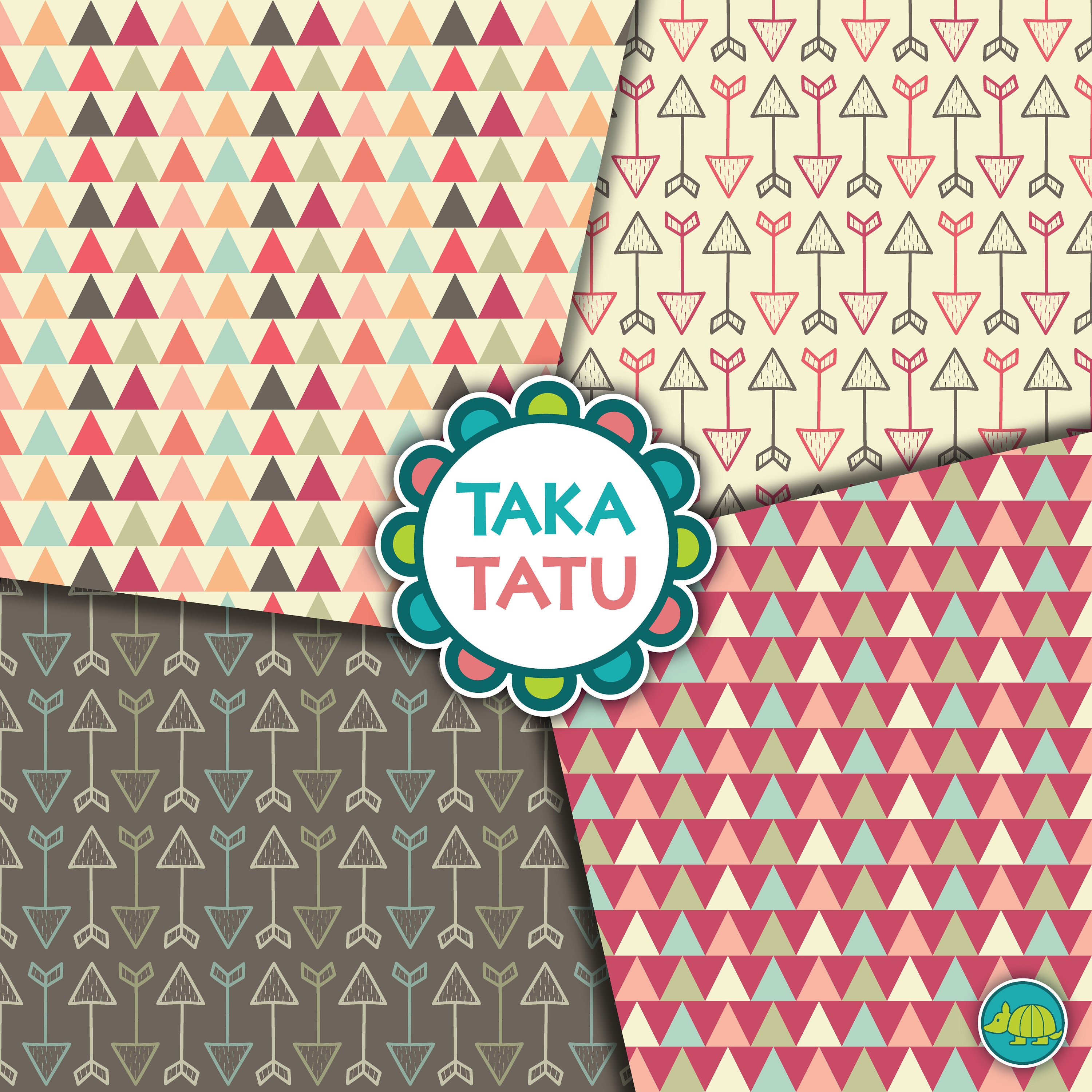 Tribal Arrows Digital Paper Tribal Arrow Pattern / Arrow | Etsy